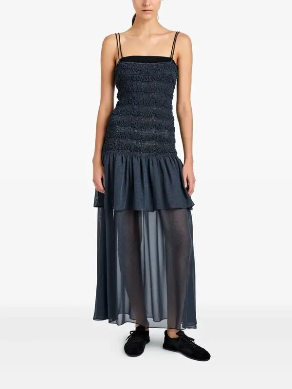 Proenza Schouler Michal Ruffled Midi Dress - Black