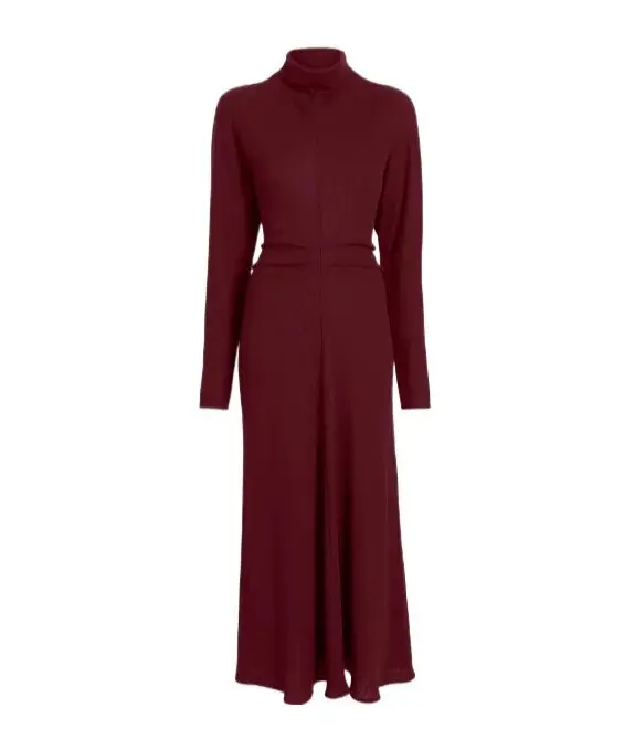 Proenza Schouler Soren Roll-neck Fine-ribbed Maxi Dress - Brown