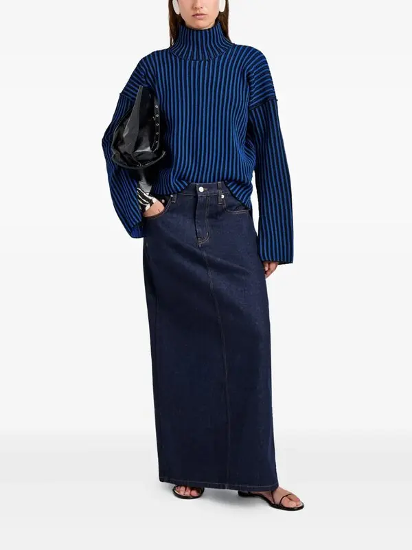 Proenza Schouler Elysia Ladder Stripe Sweater - Blue