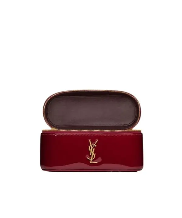 Saint Laurent Gaby Logo Cosmetic Bag - Deep Rose