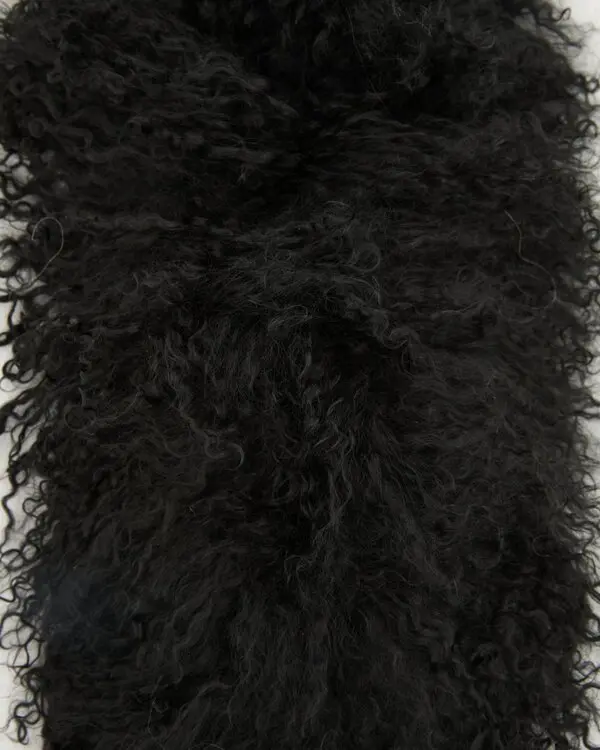 YVES SALOMON Curly Mongolian Lamb Scarf