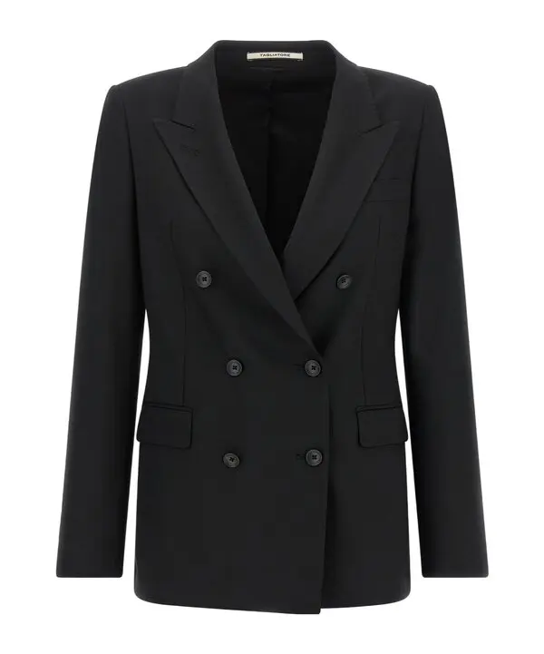 Tagliatore Double-breasted Virgin Wool Blend Blazer