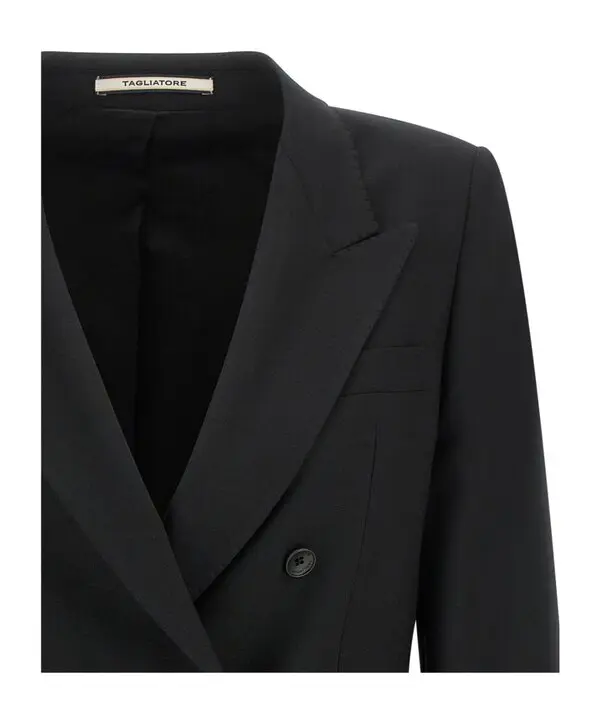 Tagliatore Double-breasted Virgin Wool Blend Blazer