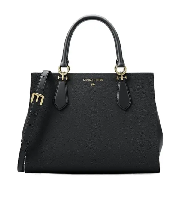 Michael Kors Marilyn Saffiano Leather Satchel - Black
