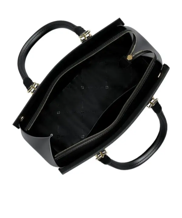 Michael Kors Marilyn Saffiano Leather Satchel - Black
