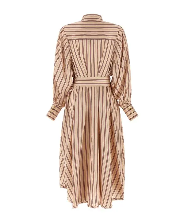 Zimmermann Striped Silk Shirt Dress