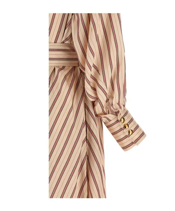 Zimmermann Striped Silk Shirt Dress