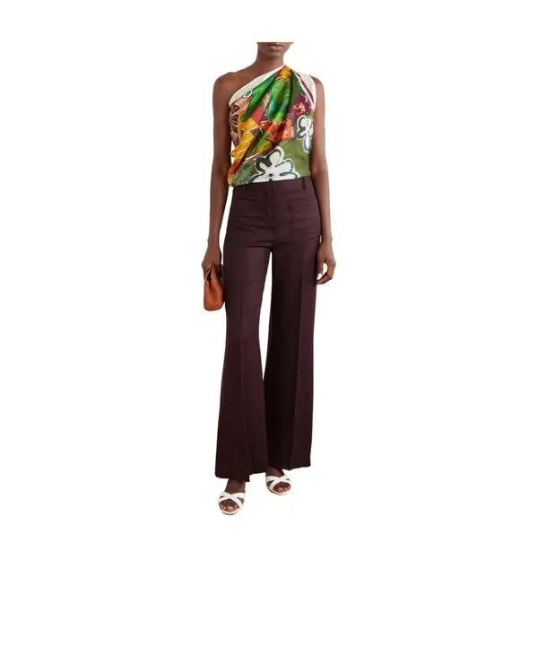 ALEMAIS Floral-print Silk-twill Scarf