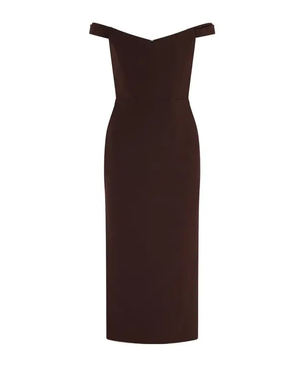 Alex Perry Off-the-shoulder Crepe Midi Dress - No