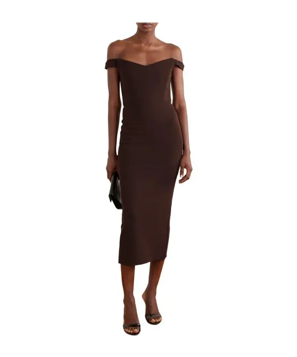 Alex Perry Off-the-shoulder Crepe Midi Dress - No