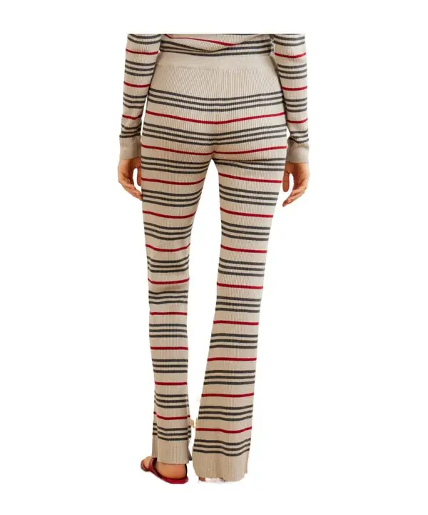 THE ELDER STATESMAN Silk And Linen-blend Flared Pants