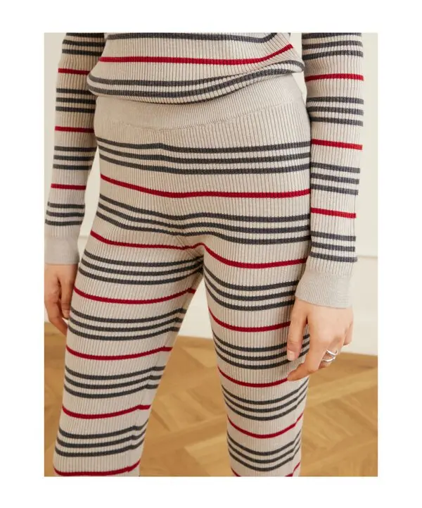 THE ELDER STATESMAN Silk And Linen-blend Flared Pants