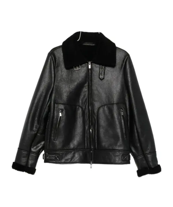 SALVATORE SANTORO Long-sleeved Leather Jacket