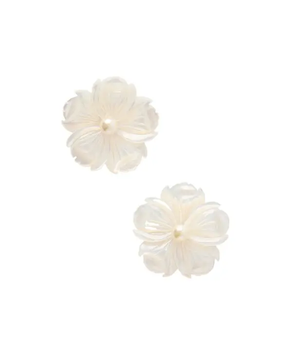 JENNIFER BEHR Silver-tone Mother-of-pearl Earrings - White