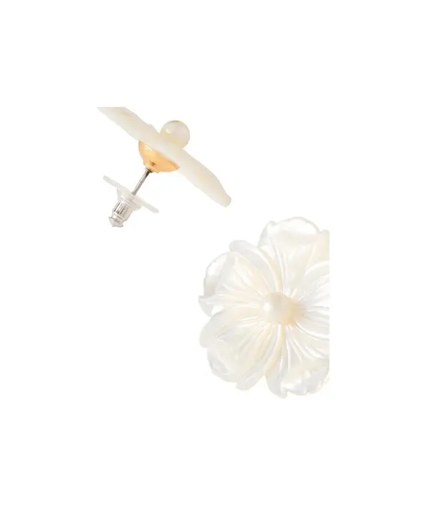 JENNIFER BEHR Silver-tone Mother-of-pearl Earrings
