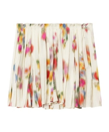 Isabel Marant Étoile Livy Printed Pleated Mini Skirt - Off White