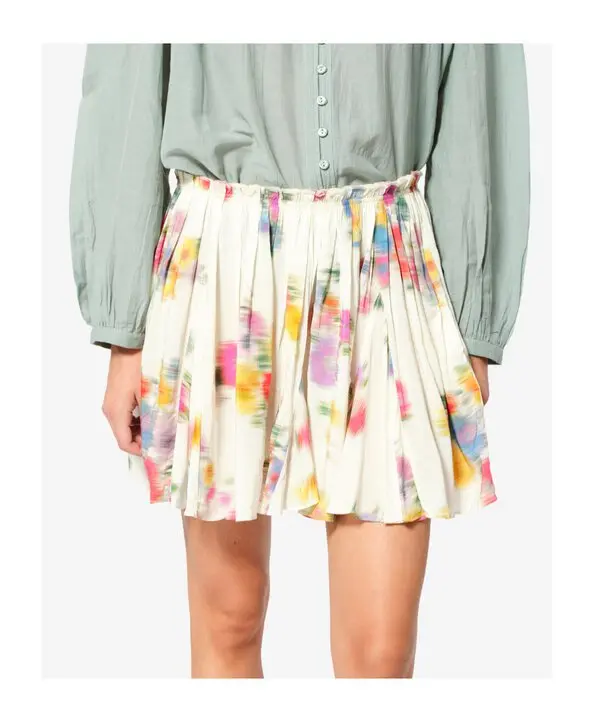 Isabel Marant Étoile Livy Printed Pleated Mini Skirt