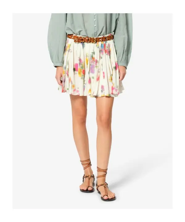 Isabel Marant Étoile Livy Printed Pleated Mini Skirt