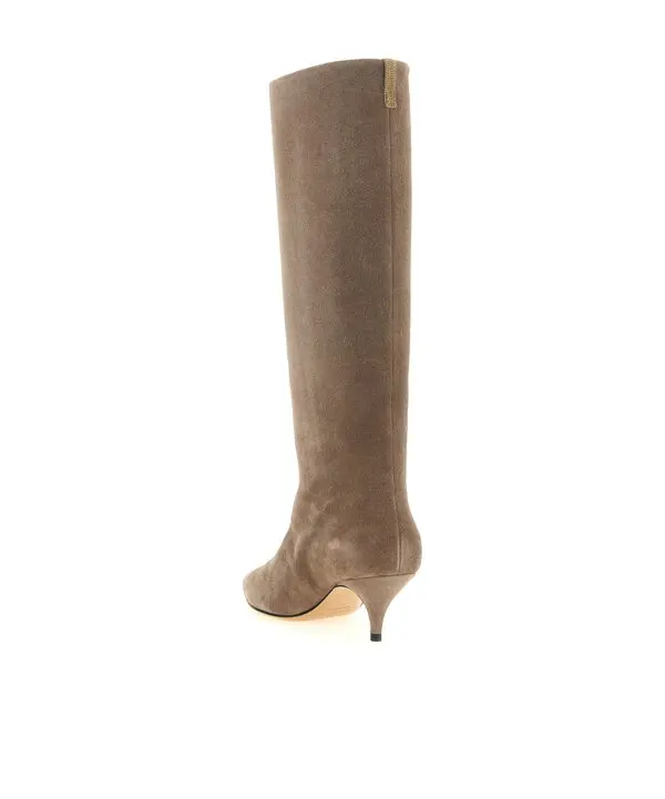 Fabiana Filippi Suede Kitten Heel Boots