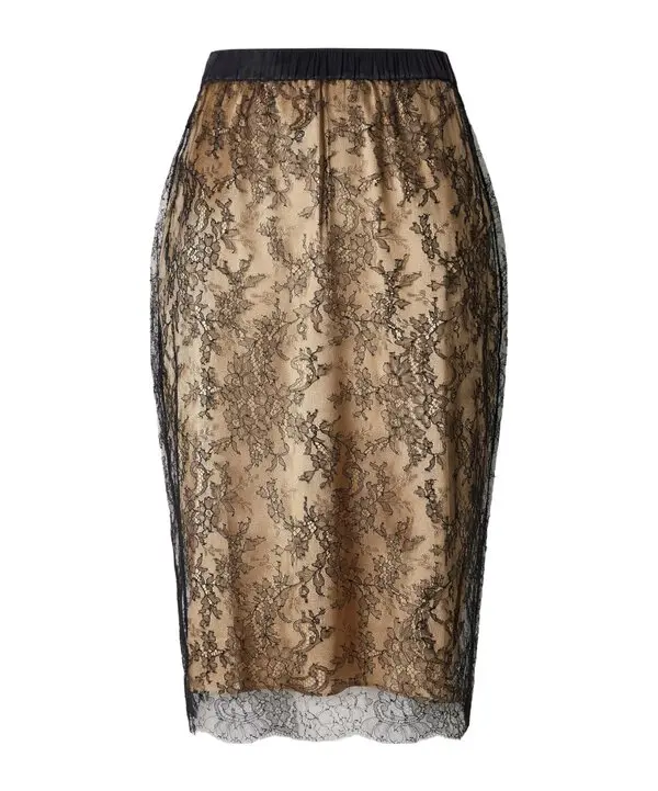 Carine Gilson Straight Lace Midi Skirt