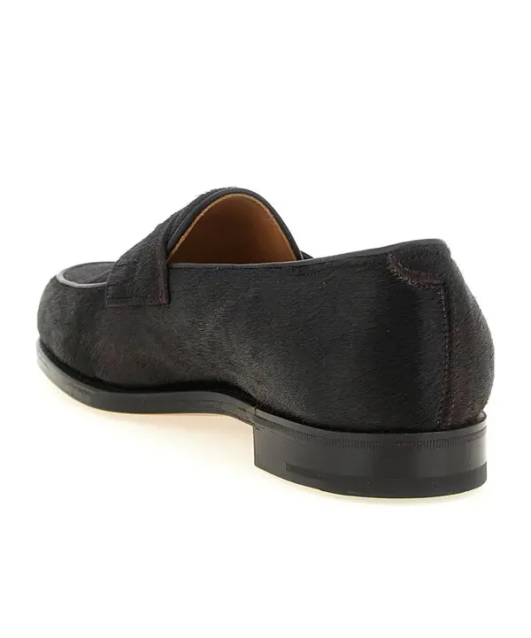 John Lobb Textured Hair-on-calf Loafers