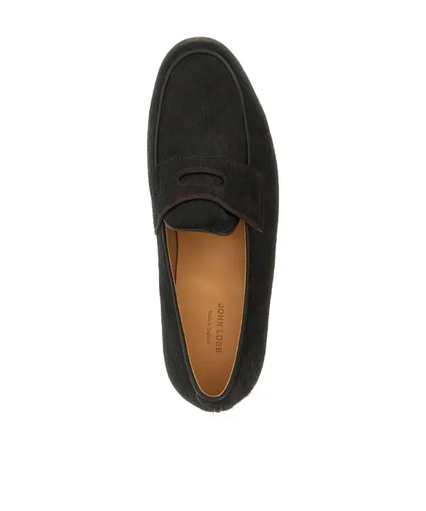 John Lobb Textured Hair-on-calf Loafers
