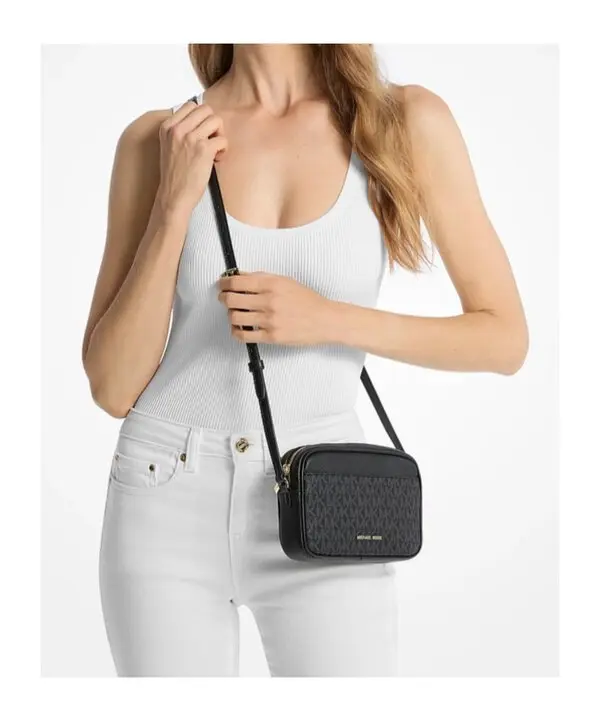 Michael Kors Jet Set Small Signature Logo Camera Crossbody Bag