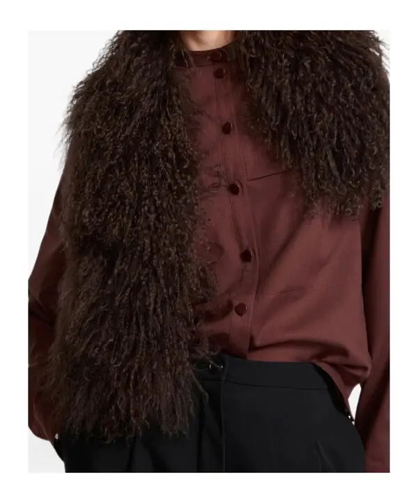 YVES SALOMON Mongolian Shearling Scarf
