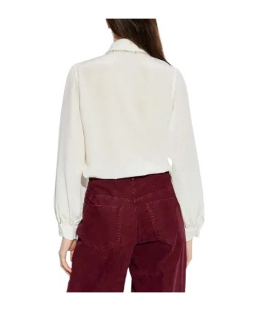 FRAME Bead-embellished Silk Shirt