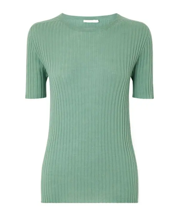 KALLMEYER Ribbed-knit Merino Wool T-shirt