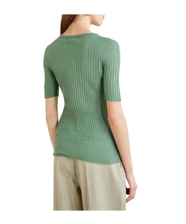KALLMEYER Ribbed-knit Merino Wool T-shirt