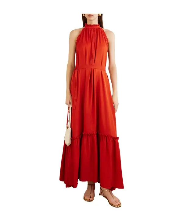 Giuliva Heritage Silk Crepe Maxi Dress