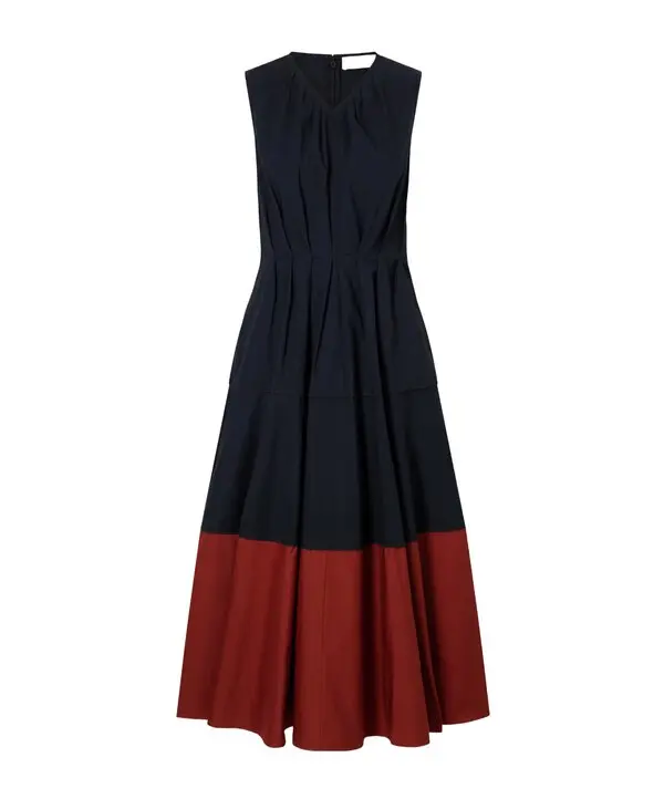 Proenza Schouler Kailey Cotton-blend Poplin Midi Dress - Black
