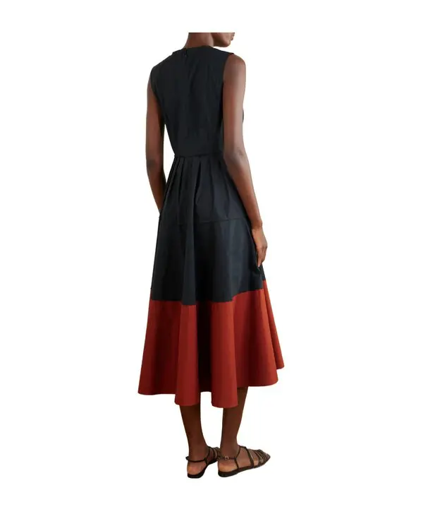 Proenza Schouler Kailey Cotton-blend Poplin Midi Dress - Black