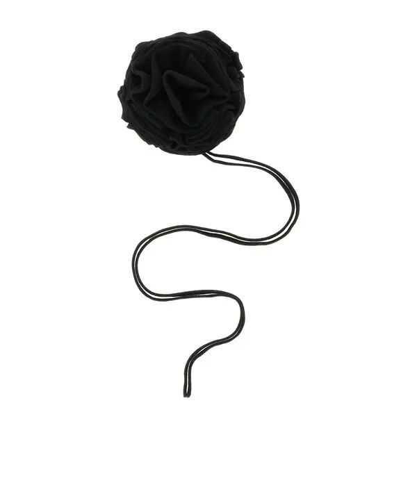 NUDE Knitted Brooch With Lace - Black