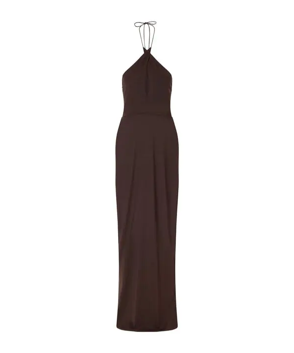 Alex Perry Mesh Halterneck Midi Dress