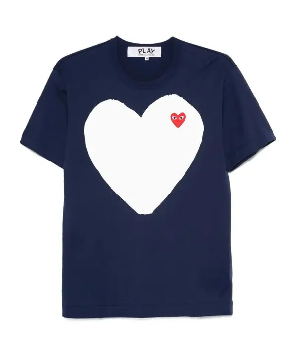 Play Comme Des Garcon Heart Appliqué T-shirt