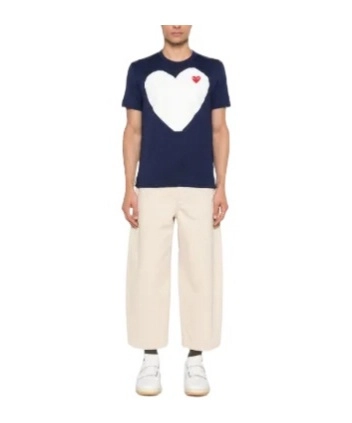 Play Comme Des Garcon Heart Appliqué T-shirt