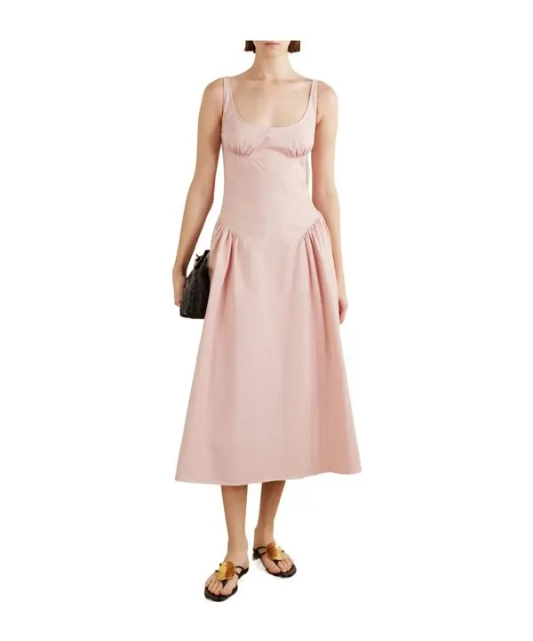 Proenza Schouler Striped Cotton-blend Seersucker Midi Dress
