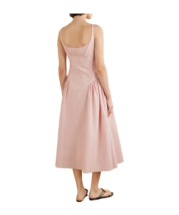 Proenza Schouler Striped Cotton-blend Seersucker Midi Dress