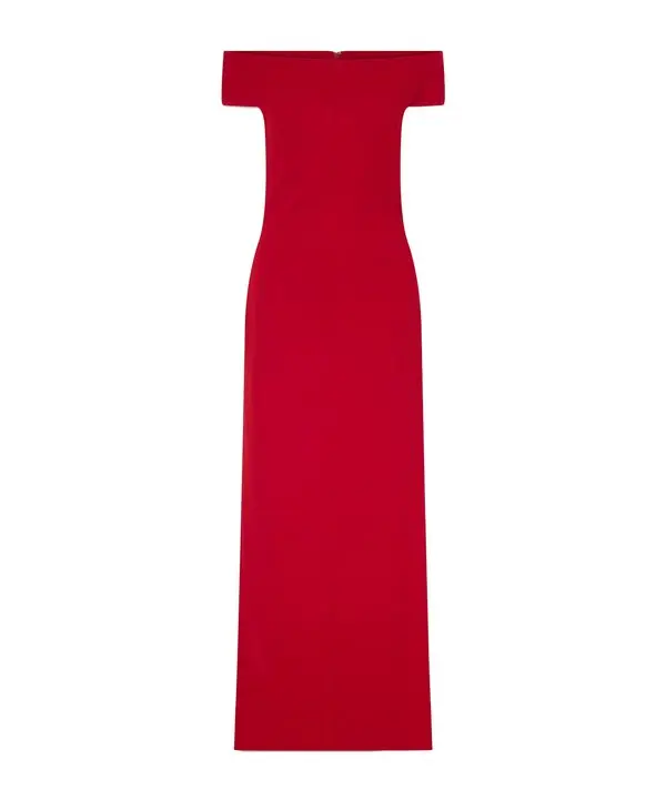 Solace Off-the-shoulder Crepe Gown