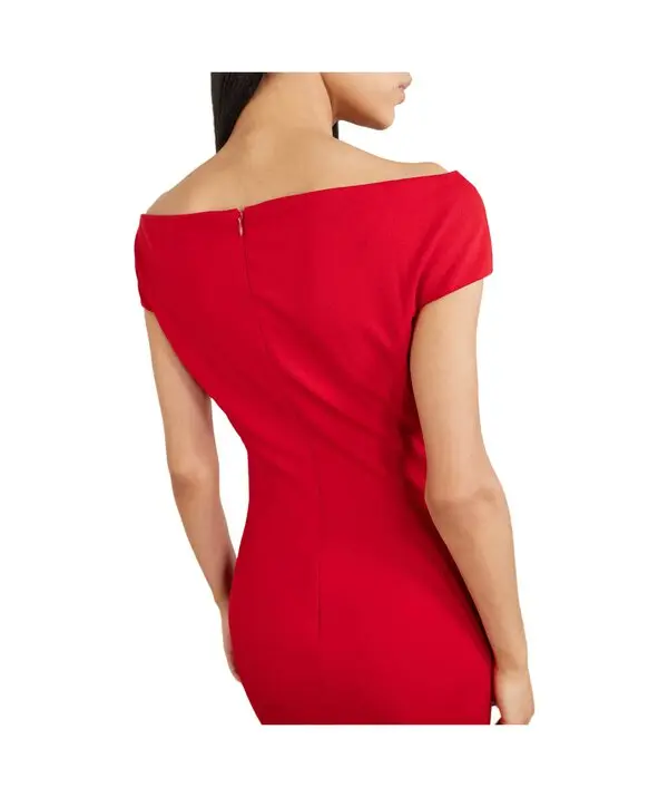 Solace Off-the-shoulder Crepe Gown