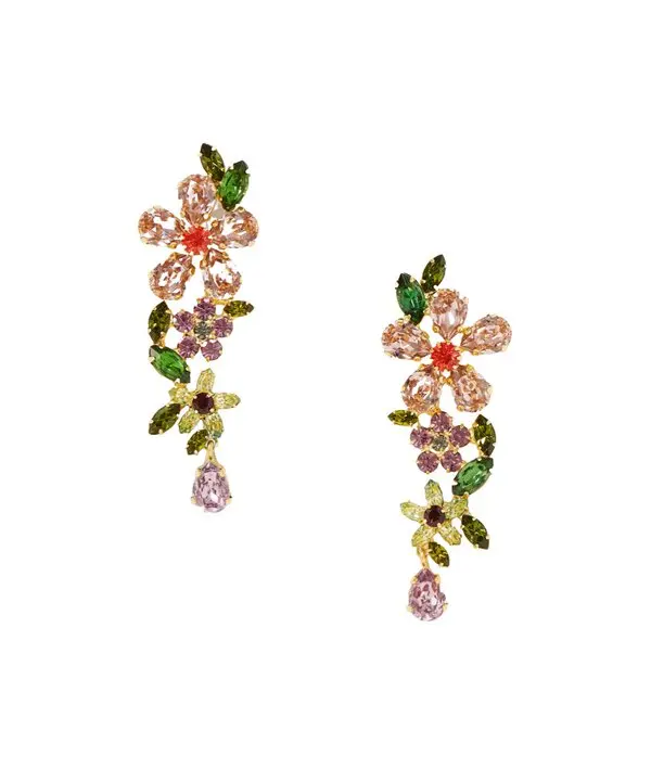 JENNIFER BEHR Cosetta Crystal-flower Earrings - No