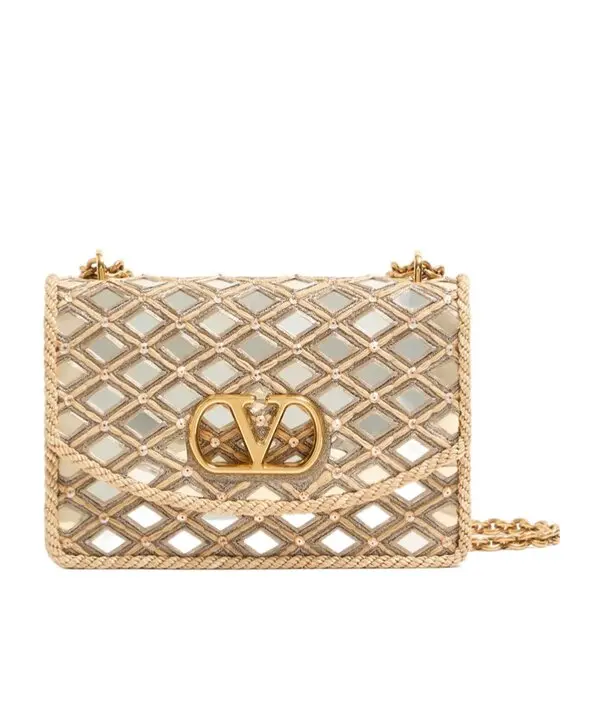 Valentino Garavani Vain Embroidered Shoulder Bag