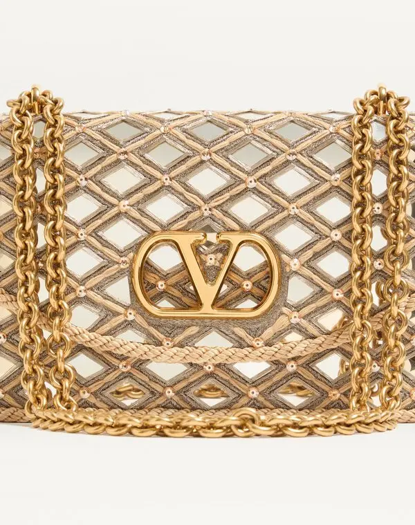 Valentino Garavani Vain Embroidered Shoulder Bag