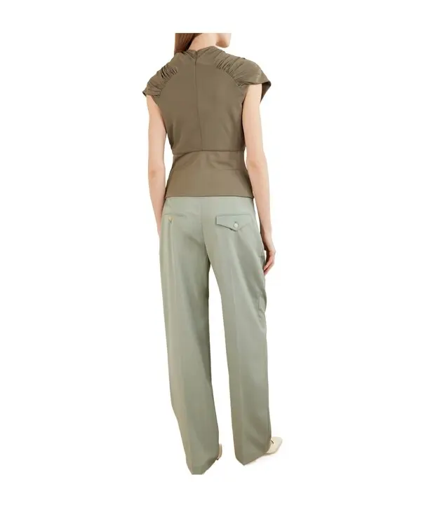 KALLMEYER Gathered Draped Jersey Top