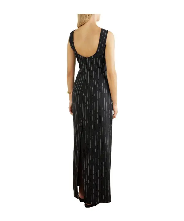 KALLMEYER Isadora Striped Wool Midi Dress
