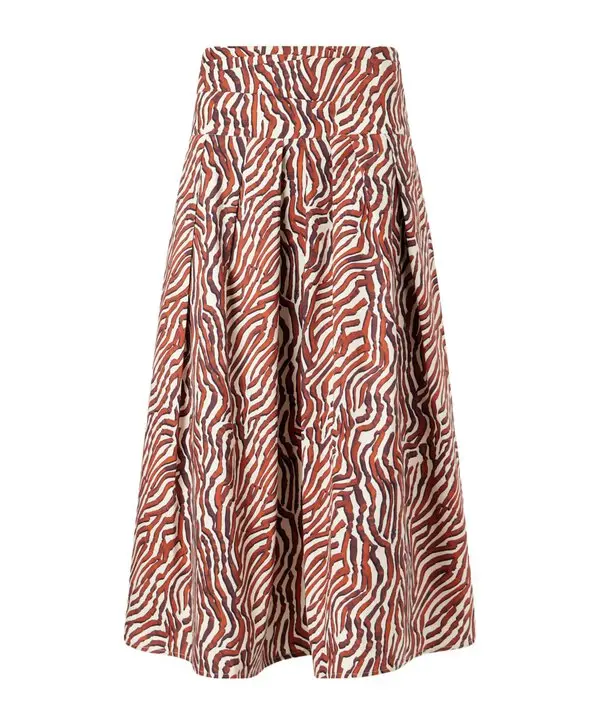 Proenza Schouler Pleated Printed Cotton-blend Poplin Maxi Skirt