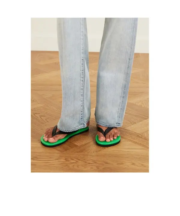 Auralee Leather Flip Flops