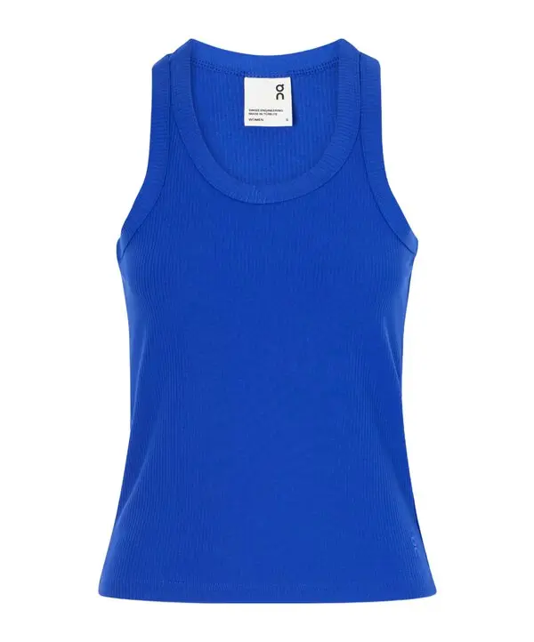 On Ribbed Stretch Lyocell And Cotton-blend Tank
